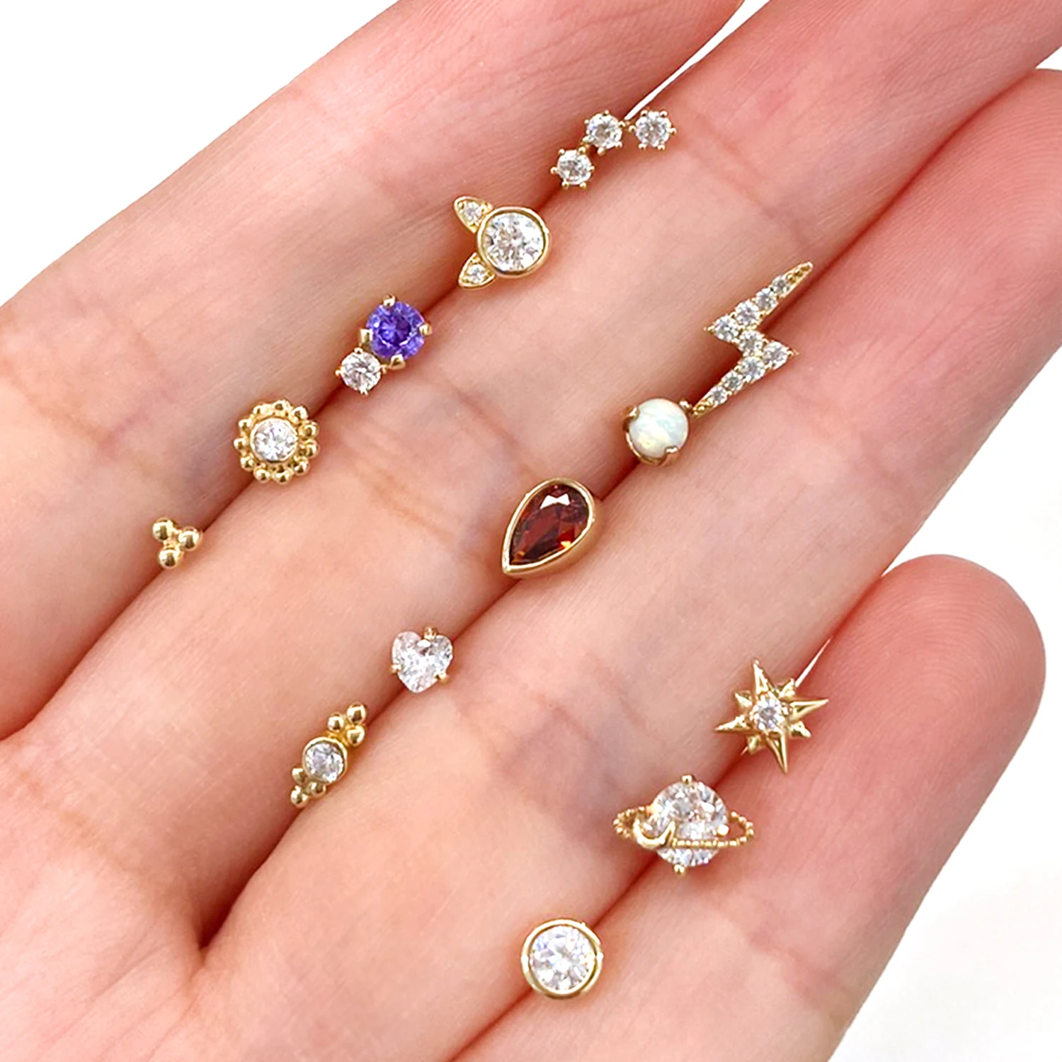 Shop Our New Design 14K Solid Gold Moissanite Studs