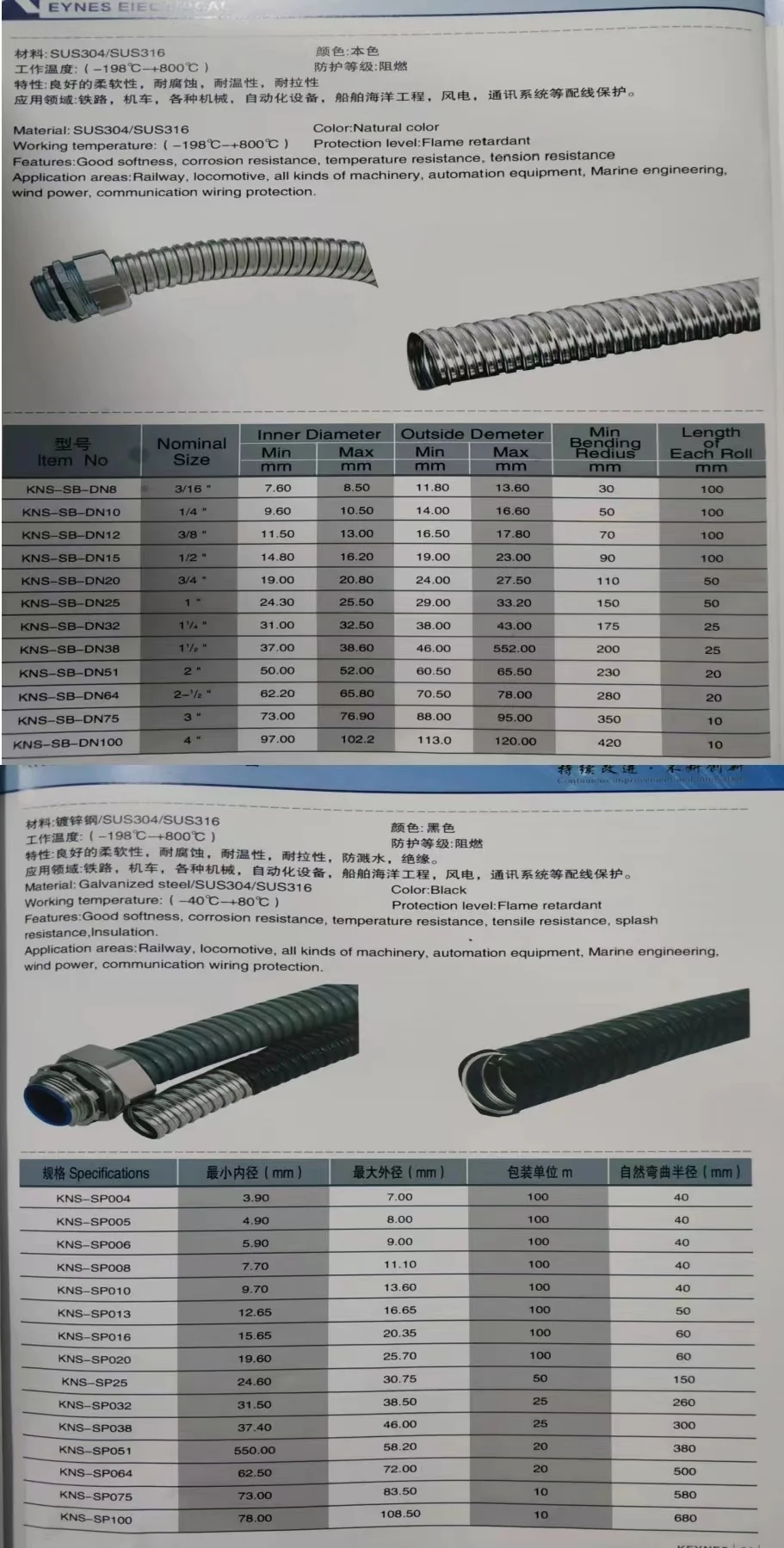 PVC Coated Stainless Steel Flexible Conduits for Gas & Water