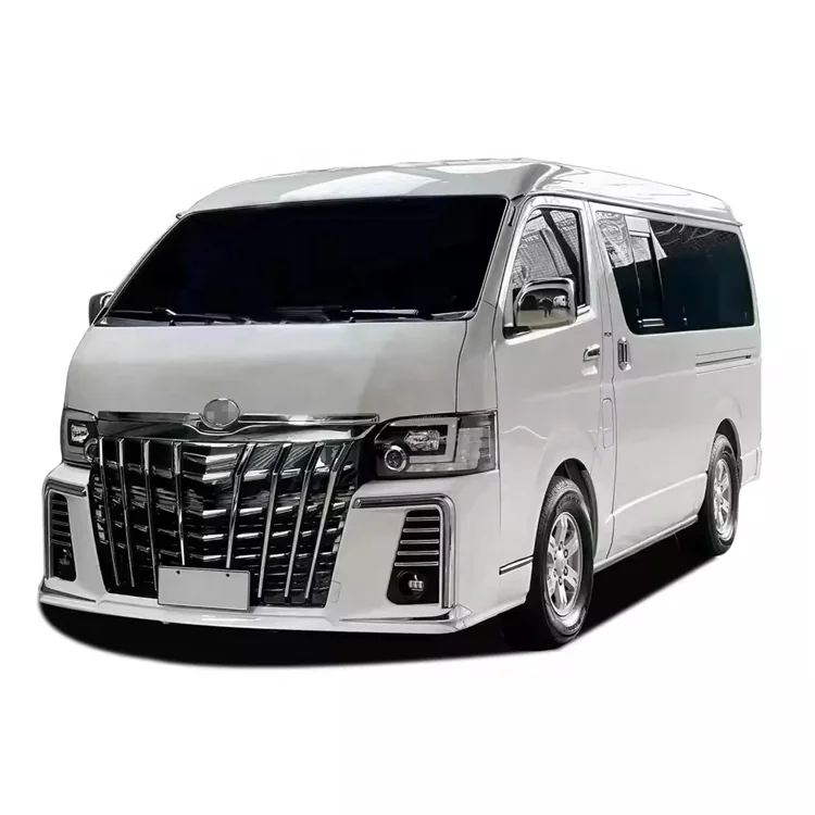 Hiace Parts Alphard Style Front Bumper Body Kit Bumper Grille DRL Fog ...