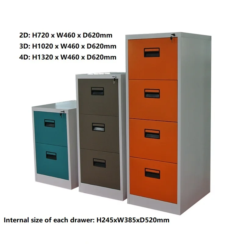 Industrial Flat Pack Metal Dark Gray Locking 5 Drawer Lateral Chart ...