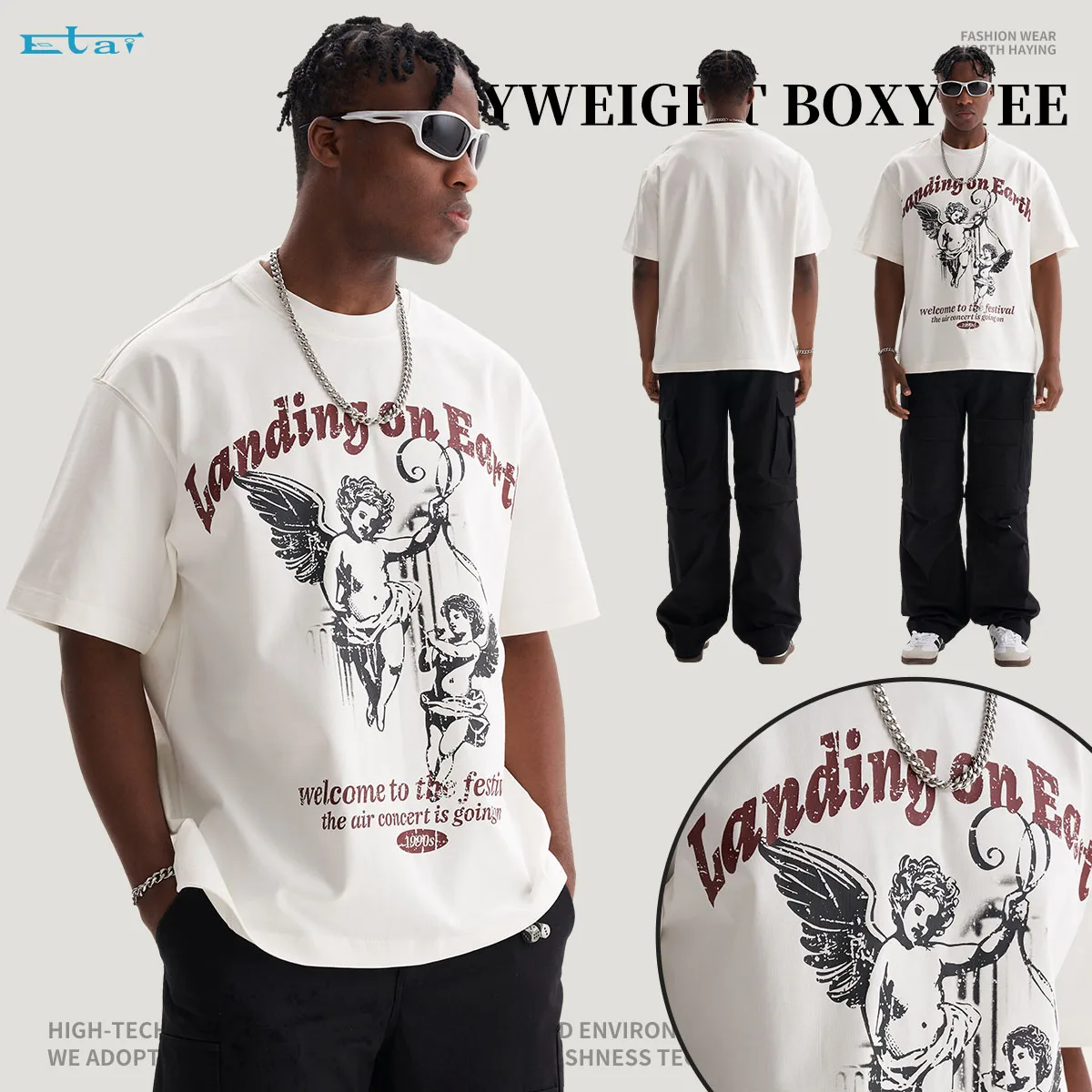 High Quality Heavyweight Boxy Oversized Dropped Shoulder Screen ...