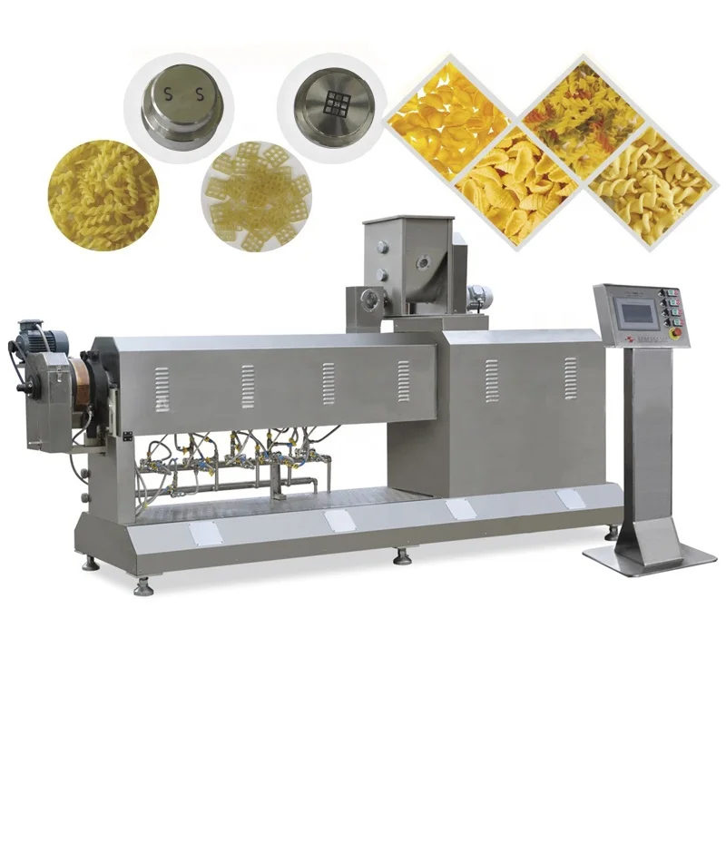 Stainless Steel double screw extruder Macaroni Instant Pasta Making ...