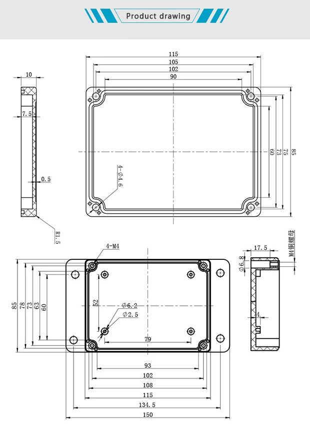 Dignity Brand Pvc Junction Box Abs Waterproof with Factory Price Ip66 ...
