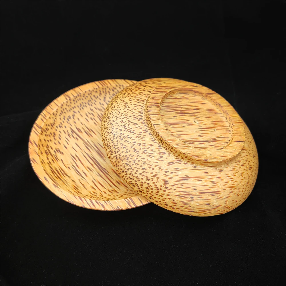 Eco-friendly Natural Coconut Wood Dishes For Food Custom Logo Wooden ...