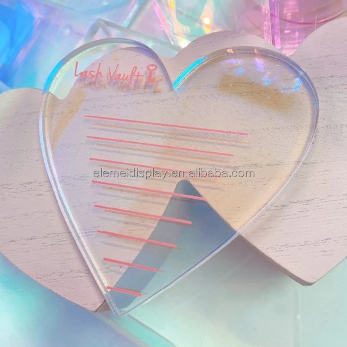 Beauty Lash Palette Heart Shaped Eyelash Extension Iridescent Lash Tile ...