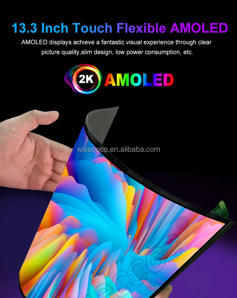 13.3 Inch 2K OLED Flexible AMOLED Display Panel with Capacitive Touch ...