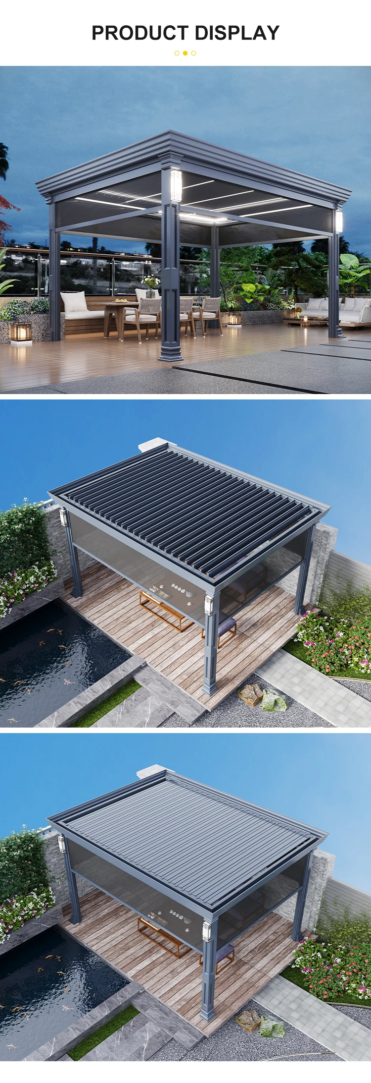 Louver Pergola Enclosed Pergola Bioclimatique Aluminium X 4 5x4 4x6x2.8 ...