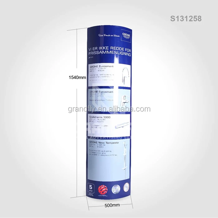 Customizable Cardboard Totem Display Stand for Advertising