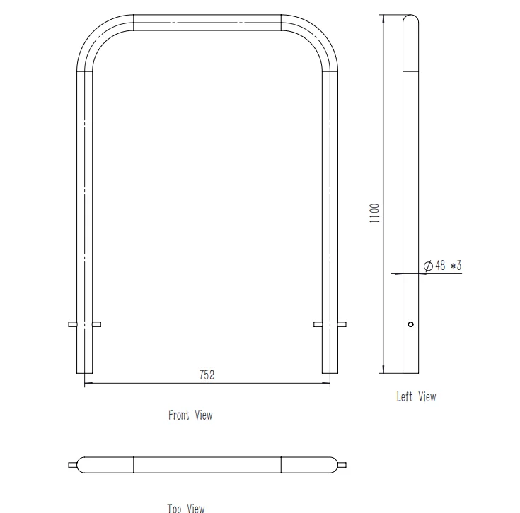 Kavass Hoop Heavy Duty Bike Rack Inground Mount Classic Inverted U Bike ...