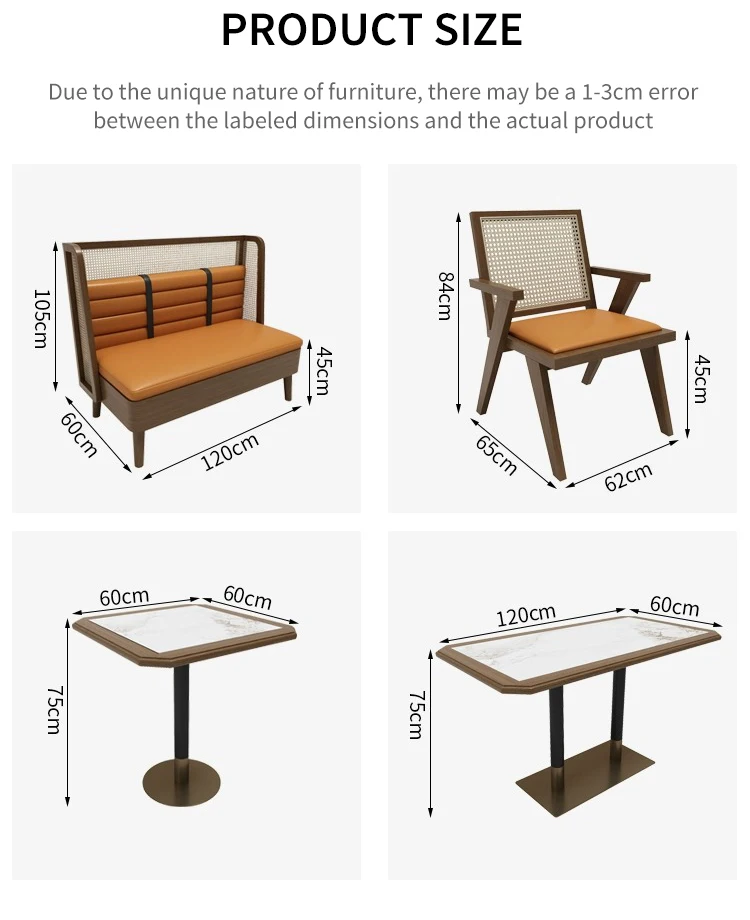 Light Luxury Restaurant Sofa Booth Seating - Customized