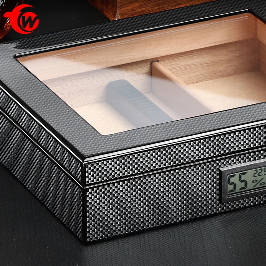 Wood Cigar Showcase Rack Display Humidors Luxury Large Capacity High ...