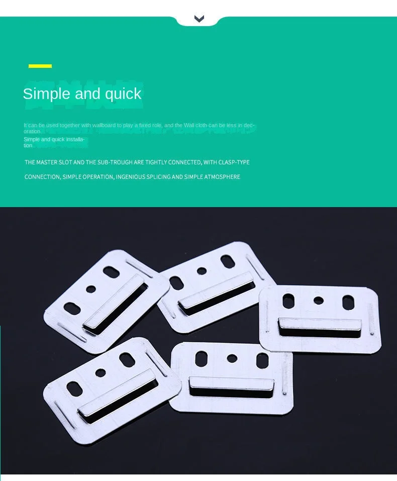 Install Wpc/pvc/uv Wall Panel Connect Stainless Steel Metal Clip For ...