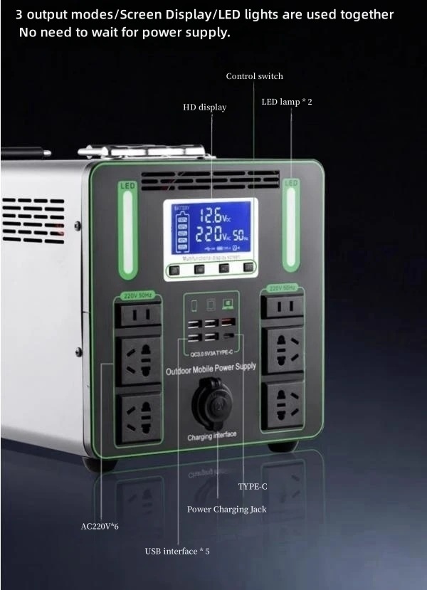 Outdoor Mobile Power Supply 220V - Camping & Emergency Use