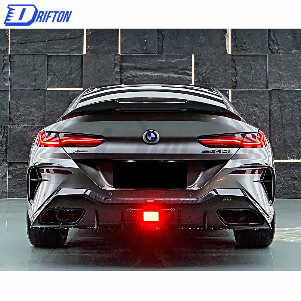 PSM Style Carbon Fiber Rear Spoiler Trunk Wing for BMW 8 Series G14 G15 ...