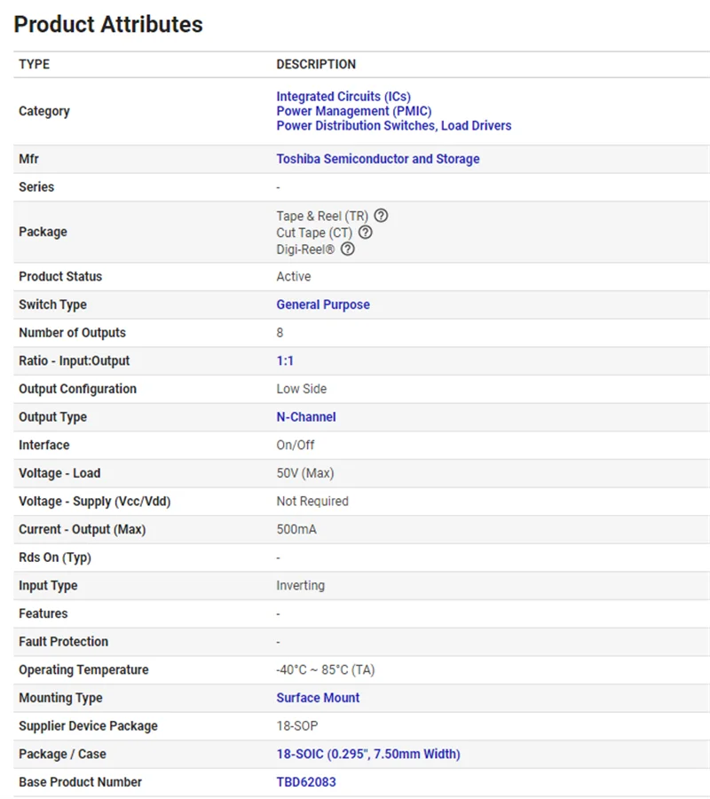 全新原装tbd62083集成电路pmic配电开关负载驱动器tbd62083afwg - Buy Tbd62083afwg,Tbd62083,加载驱动程序tbd62083afwg Product ...