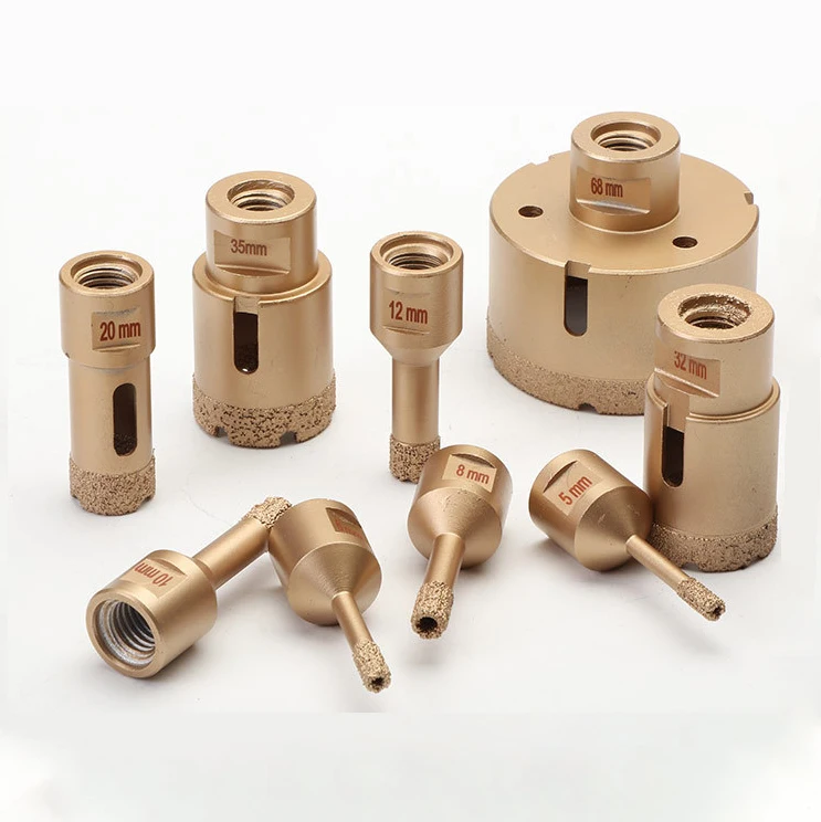 M14 Thread Vacuum Brazed Core Drill Bits Hole Saw Drilling Cutter ...