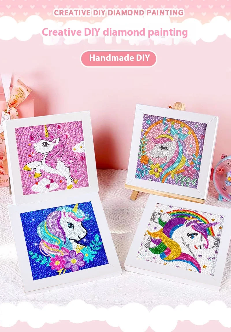 DIY Children's Creative Paste Toys-Handmade Sticker Painting Frame Full ...