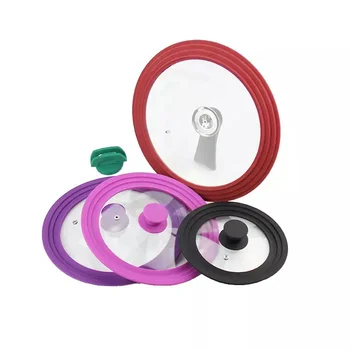 Silicone Multi-use Glass Lid For Cookware Use - Buy Universal Glass Lid ...