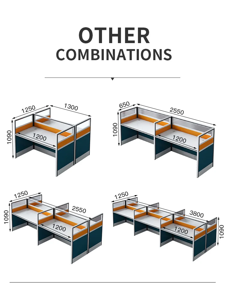 Modern Furniture L Shaped Call Center Cubicle Table Office Partition ...