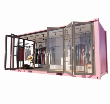 20ft Prefab Container Clothing Store Container Kiosk Booth Mobile Shop ...
