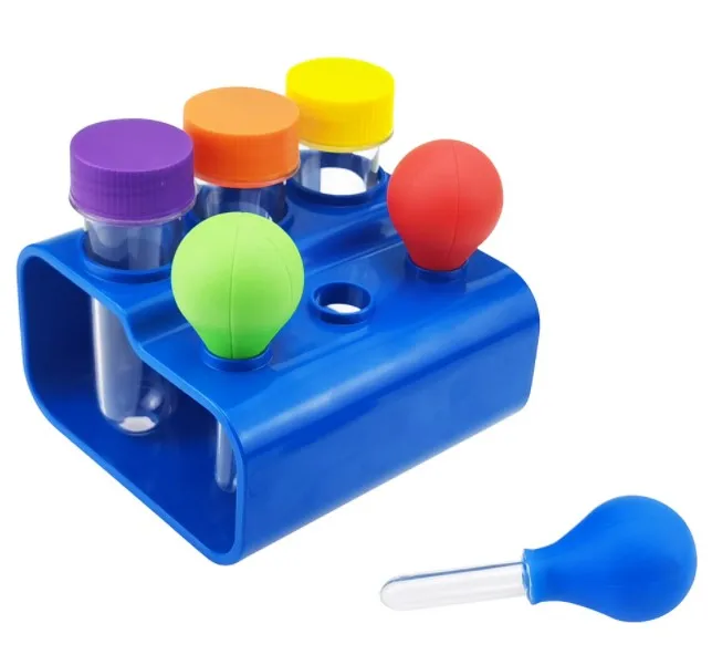 Multicolor Test Tube Dropper Combo Kit With Fixed Bracket Laboratory ...