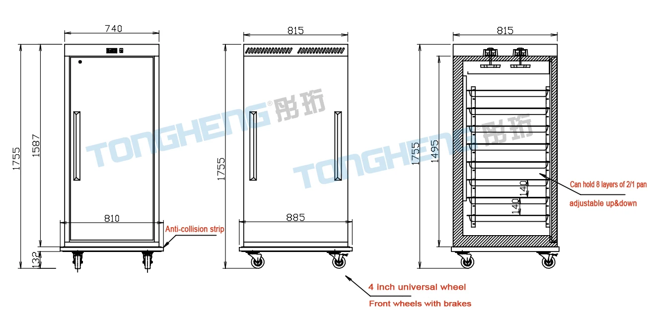 TONGHENG Food Warmer Cart - Efficient Hot Holding Solutions