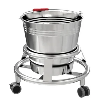 Mobile Hospital Medical Stainless Steel Kick Bucket With Castors For ...
