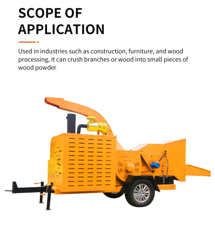 Heavy Duty Mobile Tractor Mounted Electric Hydraulic Biomass Garden ...