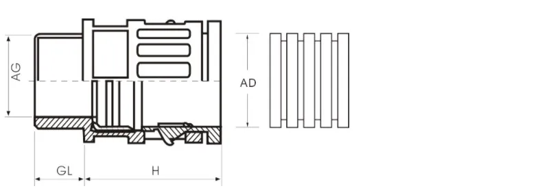 PA Nylon Plastic Electrical Quick Screw Plug Straight Connector Fitting ...