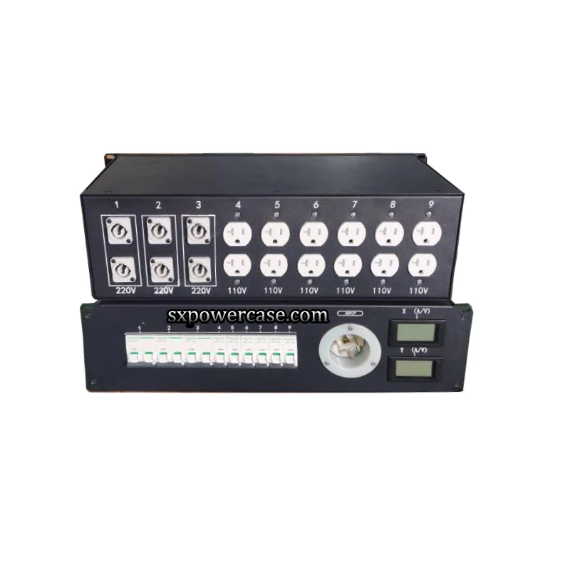 50amp Twist Lock Inlet 220v 240v Distribution Rack Distro Panel Box ...