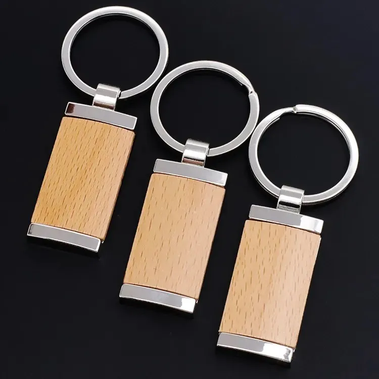Custom Beech Timber Wood Keychain Sublimation Wooden Key Chains Blanks ...