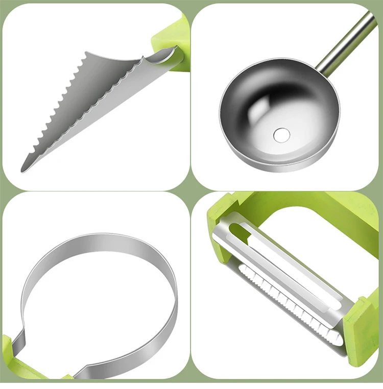 3 in 1 Stainless Steel Fruit Tool Set - Versatile & Durable