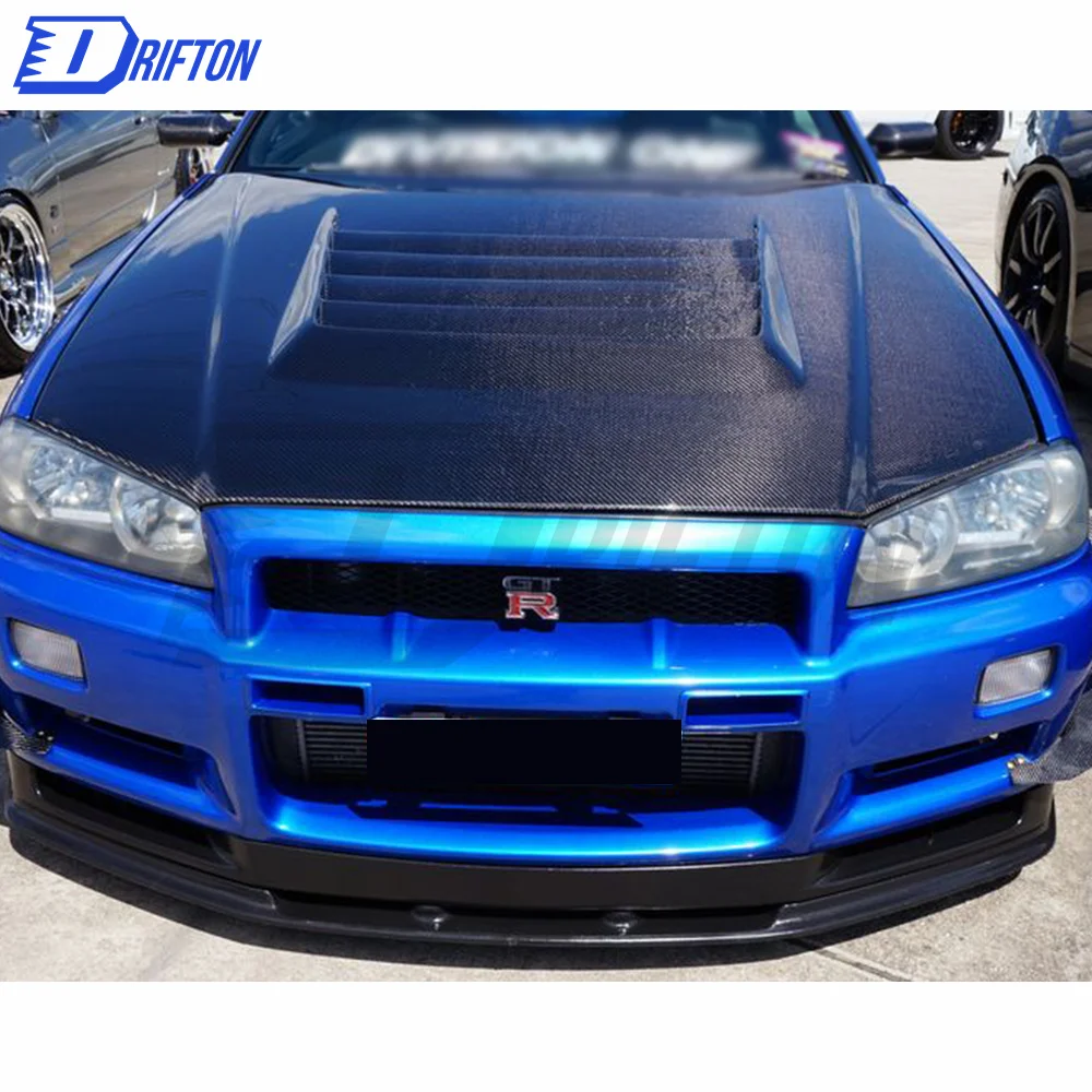 Nismo Style Carbon Fiber Hood For Nissan R34 Gtr Bonnet - Buy For ...