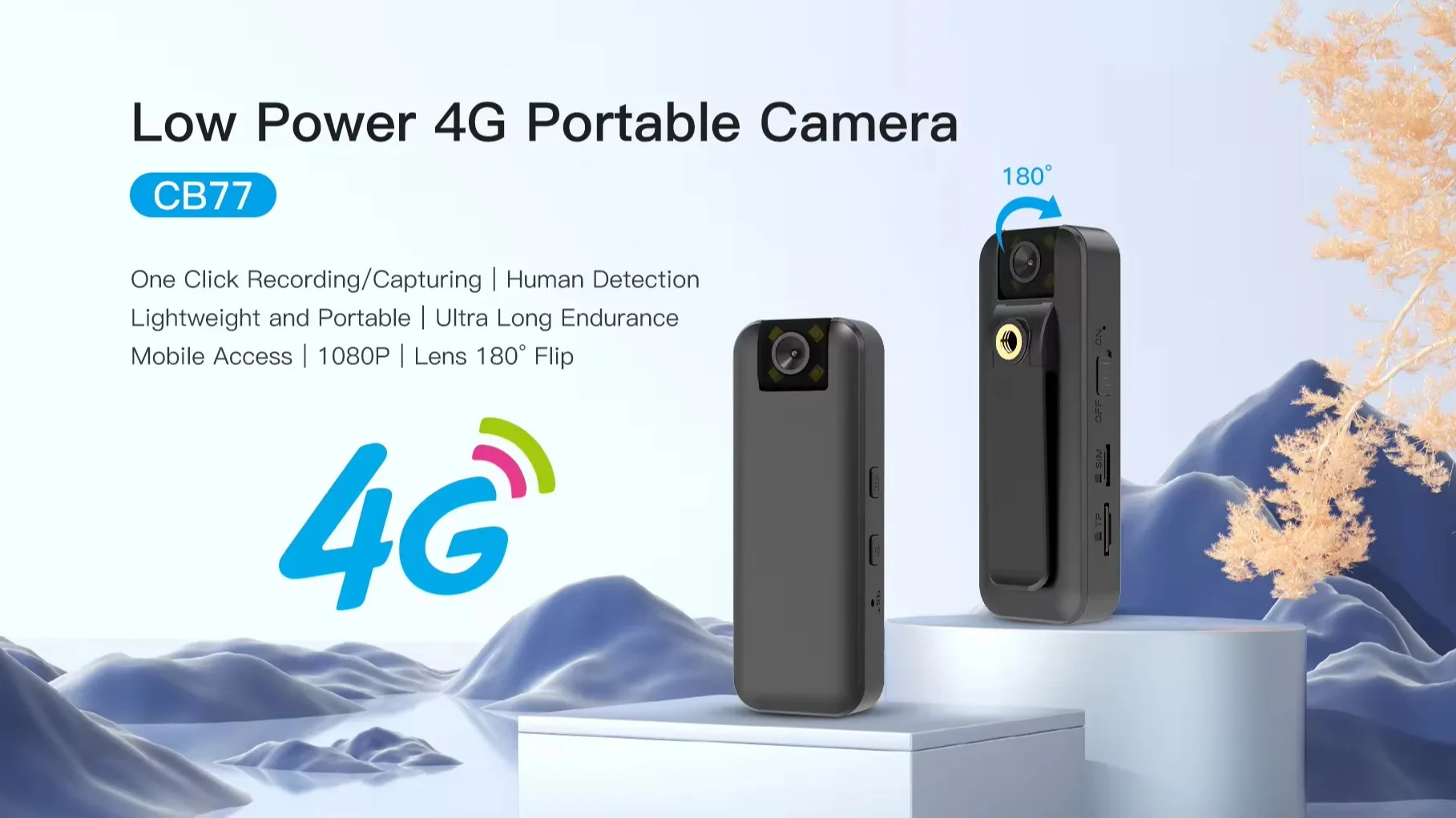 1500mah Lower Power Rechargeable 4g Body Worn Camera Outdoor Dvr Sports ...