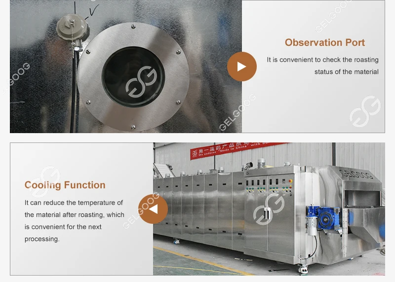 Big Roaster Machine for Continuous Peanut Roasting System
