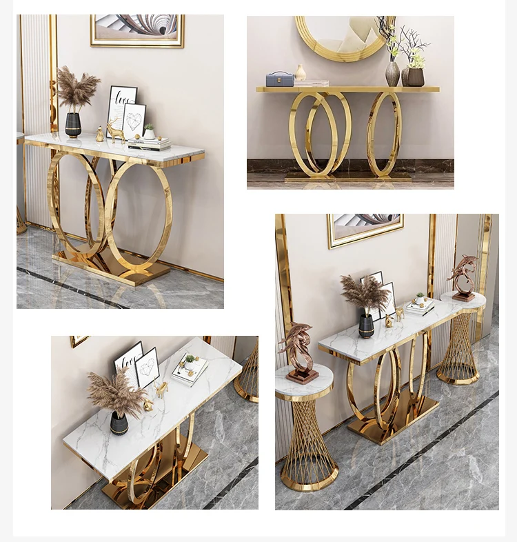 Elevate Your Space with Modern Luxury Marble Console Table