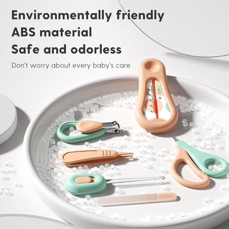 Baby Healthcare Kit Thermometer Nail Scissors Trimmer Set Ear Pick 8 in ...