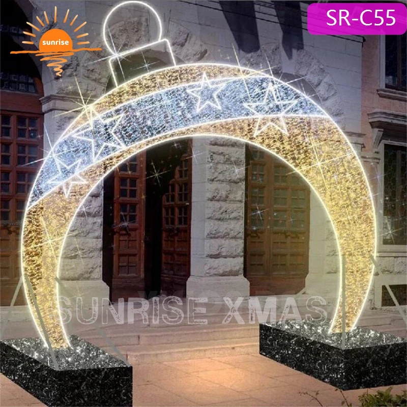 Commercial LED Lighted Walk Through Christmas Arch for Outdoor ...
