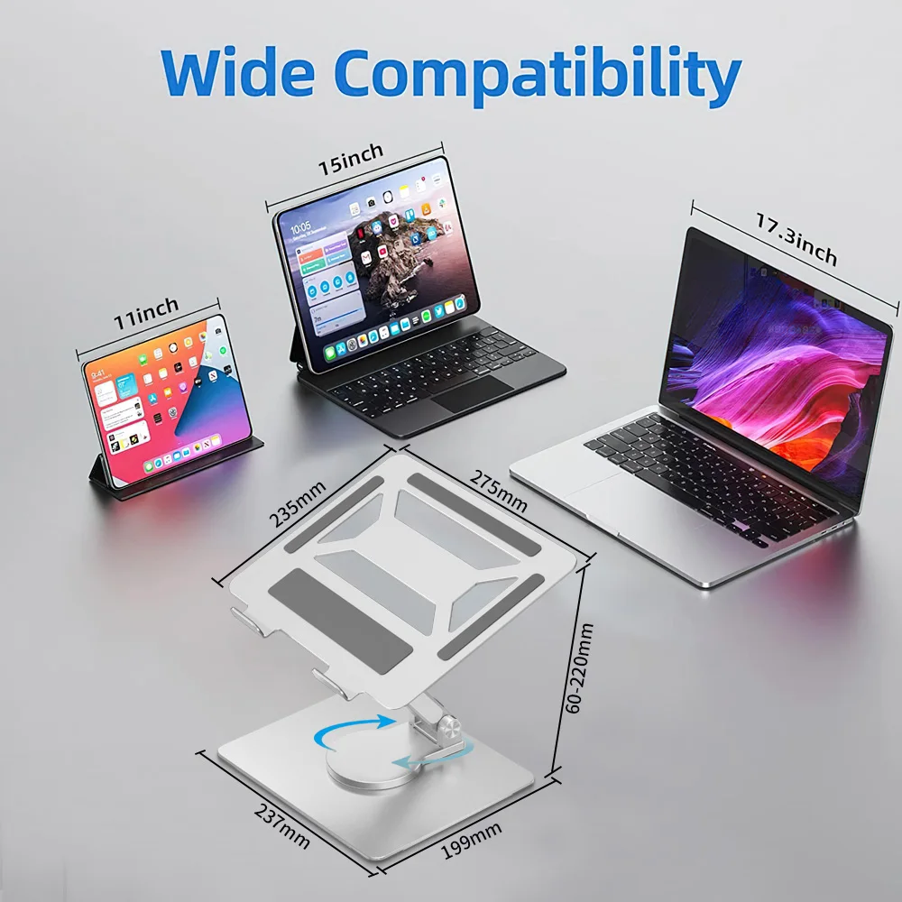 Type C Usb3.0 Docking Station Foldable Laptop Stand Adjustable 360 ...