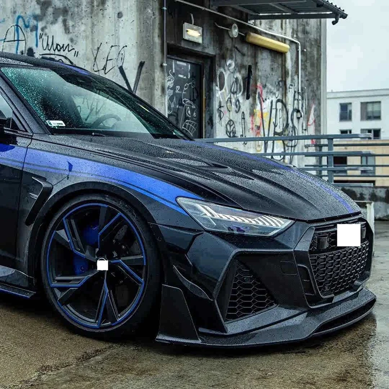 Rs6 Msy Style Dry Carbon Fiber Full Set Bodykit Tuning Front Bumper Rear Lip Diffuser Side Skirt ...