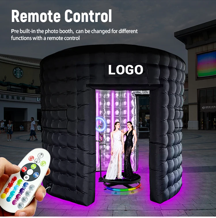 Inflatable Backdrop Lights 360 Photo Booth Enclosure Inflatable Shell Wedding Backdrop Led Wall ...