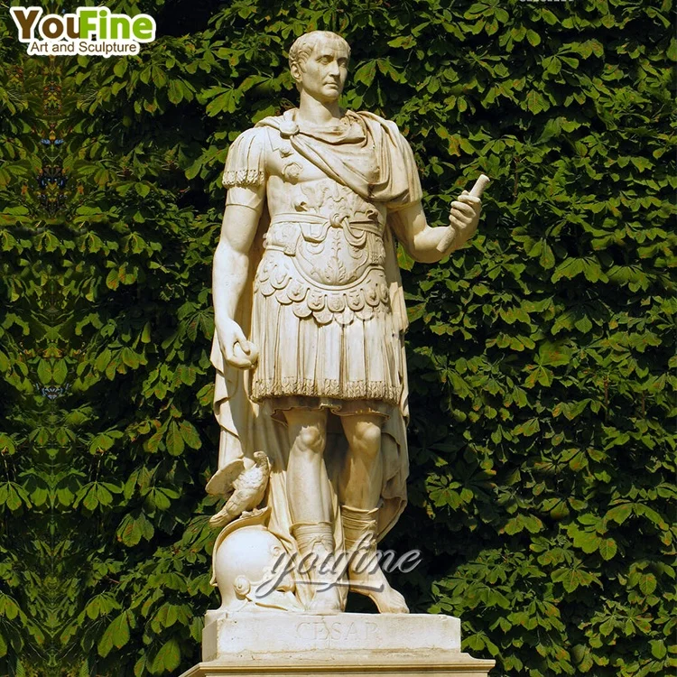 Hand Carved Life Size Marble Julius Caesar Statue by YOU FINE