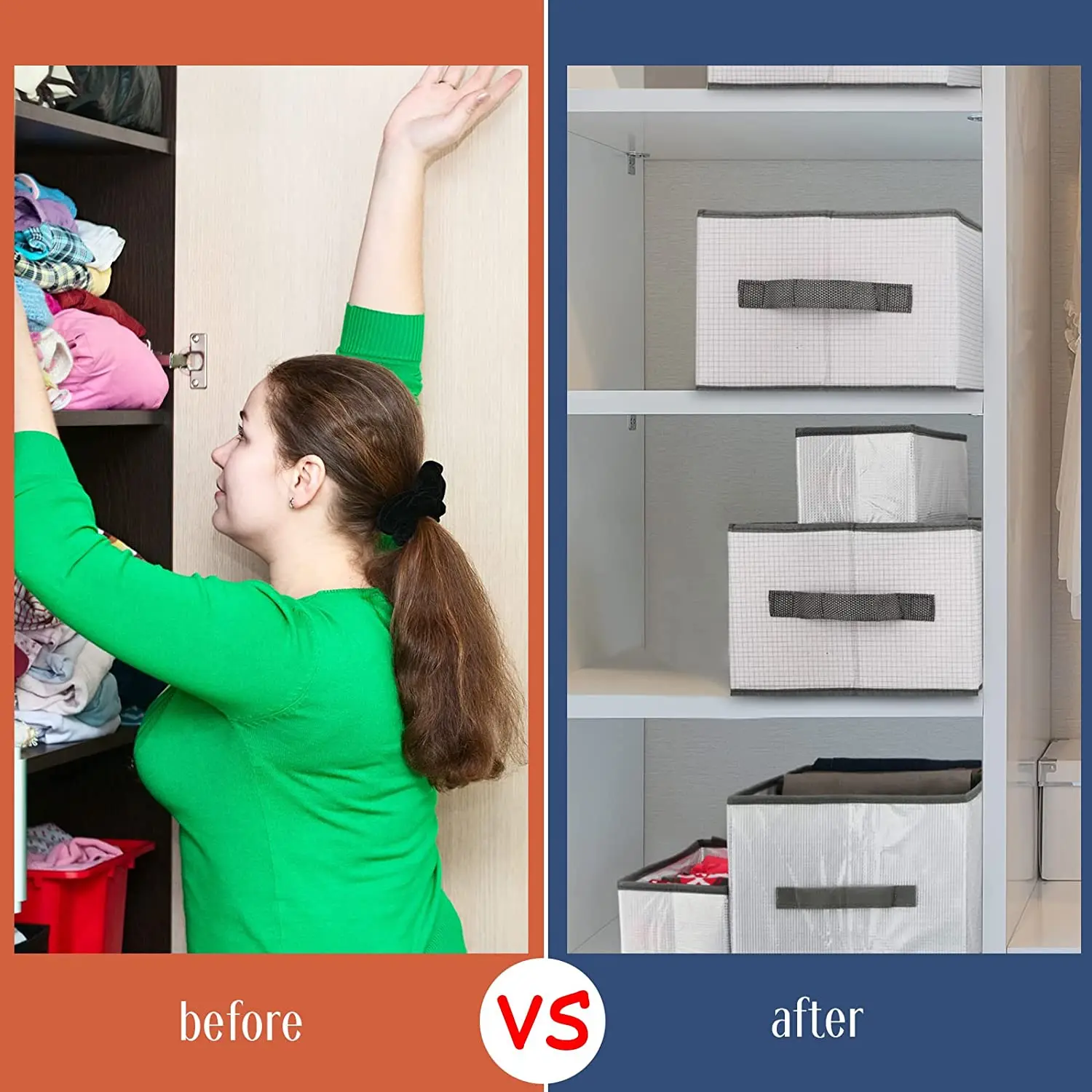 Collapsible Foldable Plastic Mesh Storage Box Single-tier Jeans Pants ...