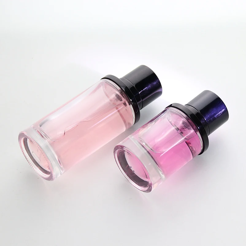 Hot in Sell Round Glass Empty Perfume Bottle With Magnetic Cap Cylinder Perfume Bottle With Box ...