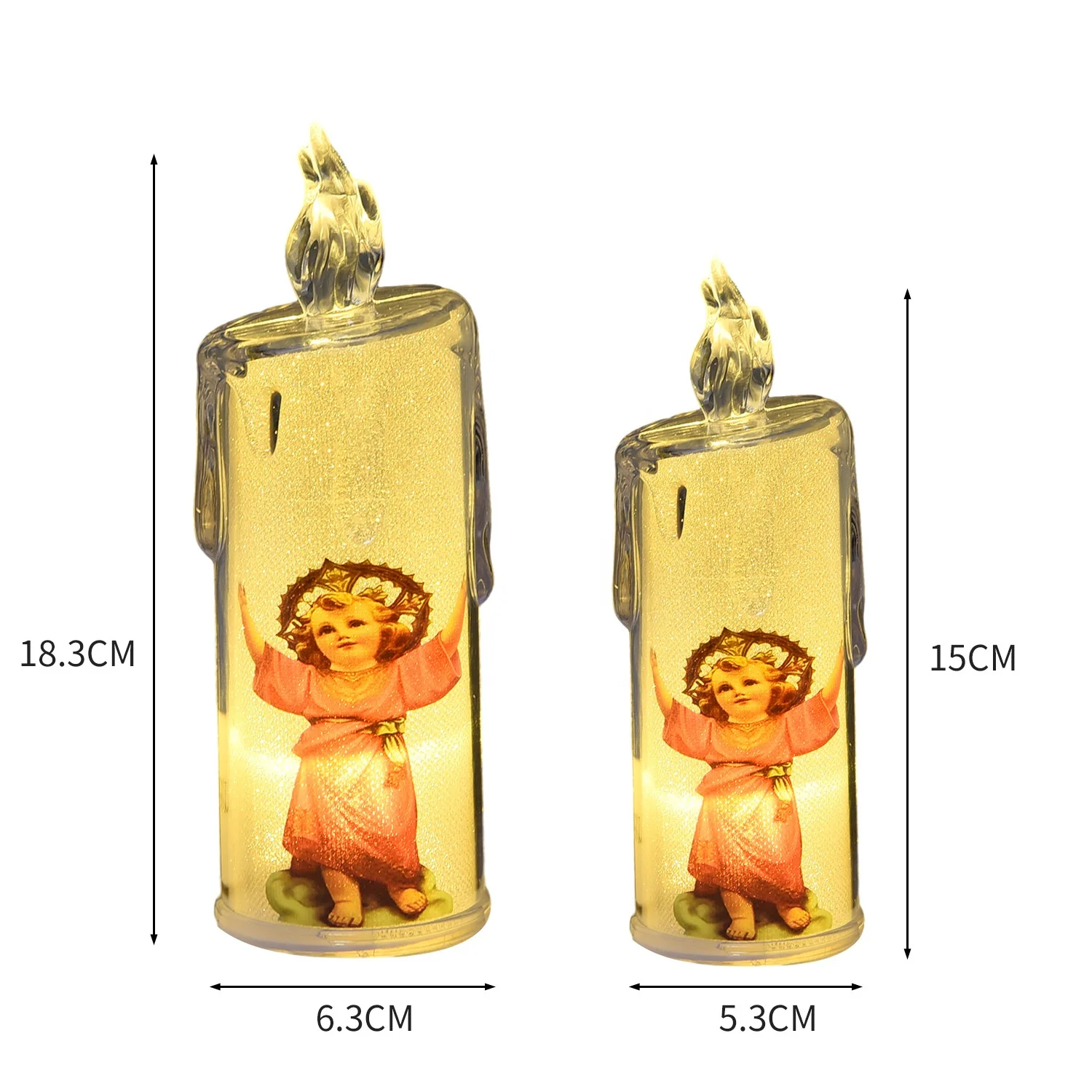 Battery Prayer Acrylic Led Candle Jesus Flameless Led Devotional Prayer ...