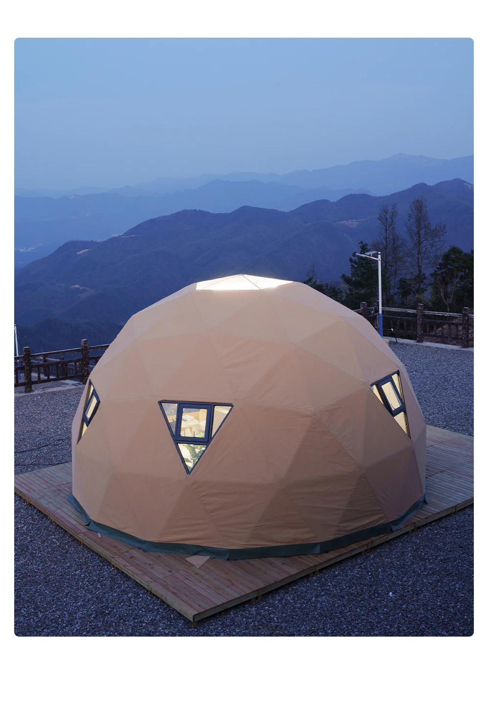 Wholesale 6x6m Wooden Frame Glamping Tent Geodesic Dome Tent Wedding ...