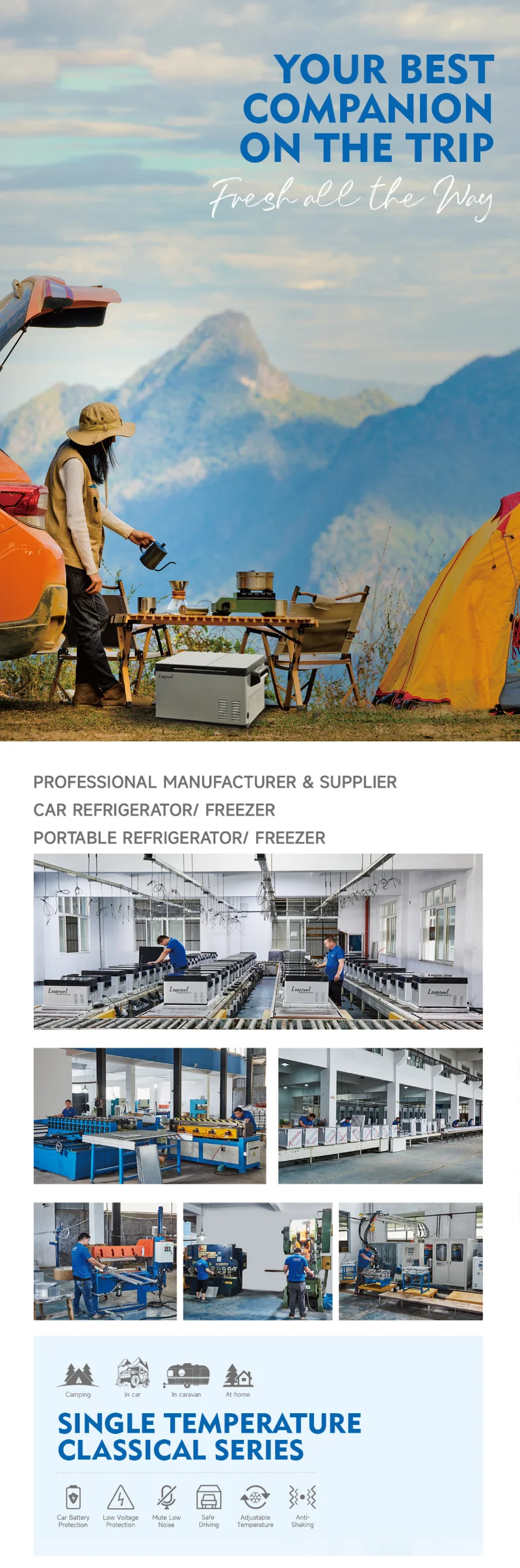LP-40Q Portable Mini Fridge - Perfect for Camping & Home