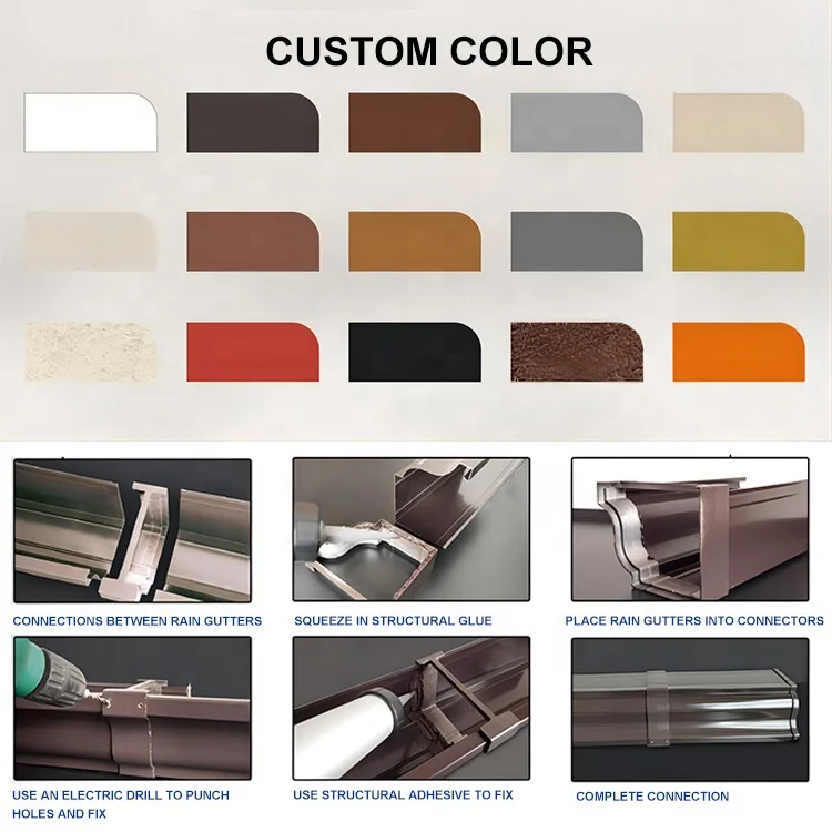 Heavy Duty Modern Aluminum 6 Inch K-style Rain Water Gutters| Alibaba.com