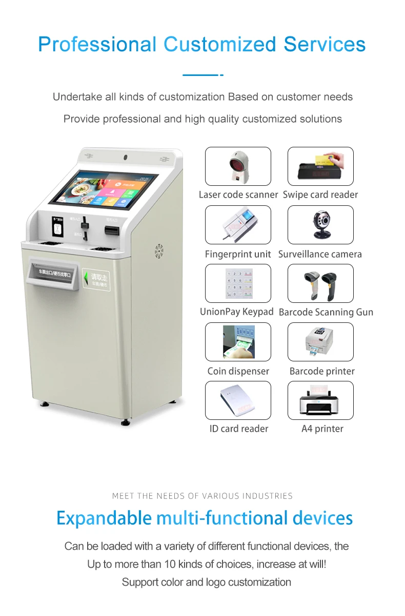 Hospital Automatic Queuing System Kiosk Touch Screen Ticket Dispenser ...