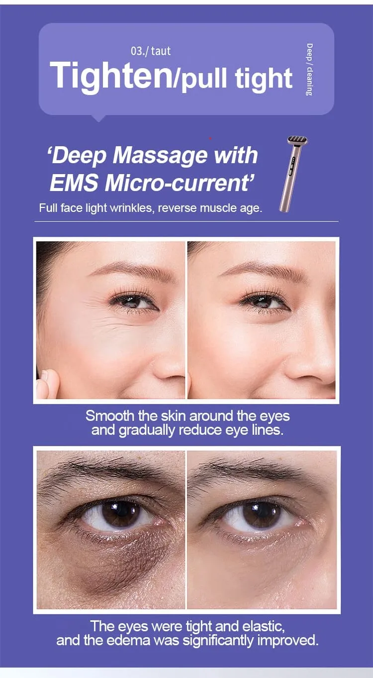 Led Light Therapy Ems Eye Massager Anti-aging Facial Massager Magic Eye ...